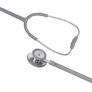 RCSP Micro Adjustable Stethoscope For Doctors And Medical Student, Adult | Light weight Chest Piece with Flexible Single head Stainless Steel (GREY)
