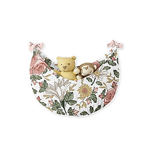 Sweet Jojo Designs Vintage Floral Boho Baby Girl Nursery Crib Bedding Set - 11 Pieces - Blush Pink, Yellow, Green and White Shabby Chic Rose Flower Farmhouse