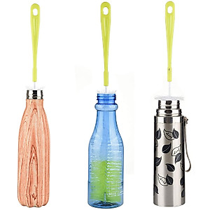 ALINK 16” Long Bottle Brush Cleaner for Washing Wine/Beer/Sport Well/Thermos/Glass and Long Narrow Neck Sport Bottles