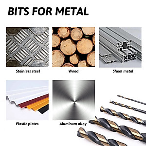 YOUGFIN Carbide Drill Bits - 29 Pieces High Speed Steel Drill Bit Set Twist Jobber Length for Hardened Metal, Stainless Steel, Cast Iron and Wood Plastic with Indexed Storage Case, 1/16 Inch-1/2 Inch