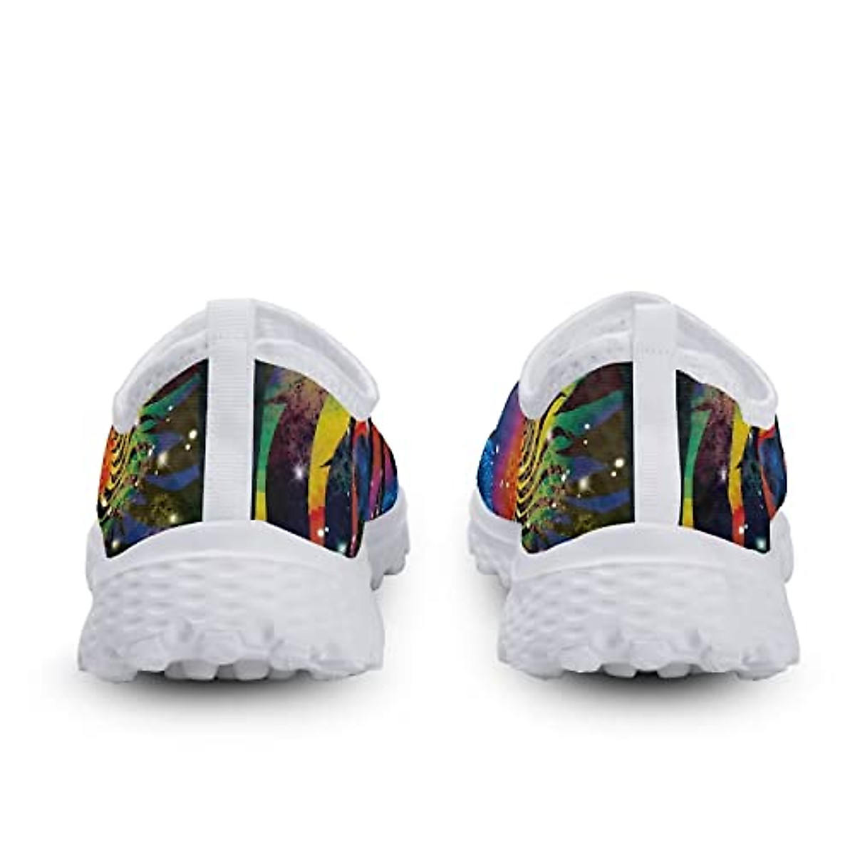 Wideasale Galaxy Psychedelic Mushroom Printed Casual Slip On Hiking Water Shoes for Women Casual Summer Lightweight Outdoor Sports Sneakers Comfort Quick Dry Aqua Shoes Beach Sports,Size 8.5