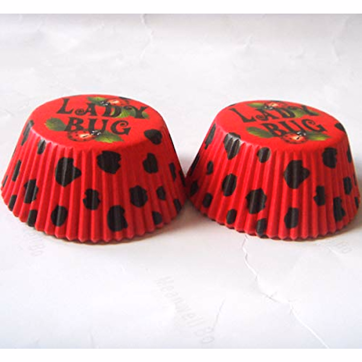 Lucky Star Red Ladybug Colorful Paper Muffin Cupcake Liners case Baking Cups 100 pcs,Standard Size 2x1.25inch