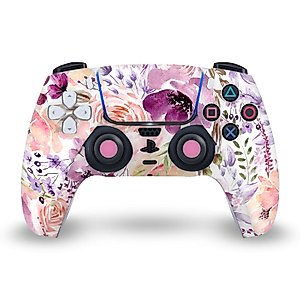 Head Case Designs Officially Licensed Anis Illustration Floral Chaos Art Mix Vinyl Faceplate Sticker Gaming Skin Case Cover Compatible with Sony Playstation 5 PS5 DualSense Controller