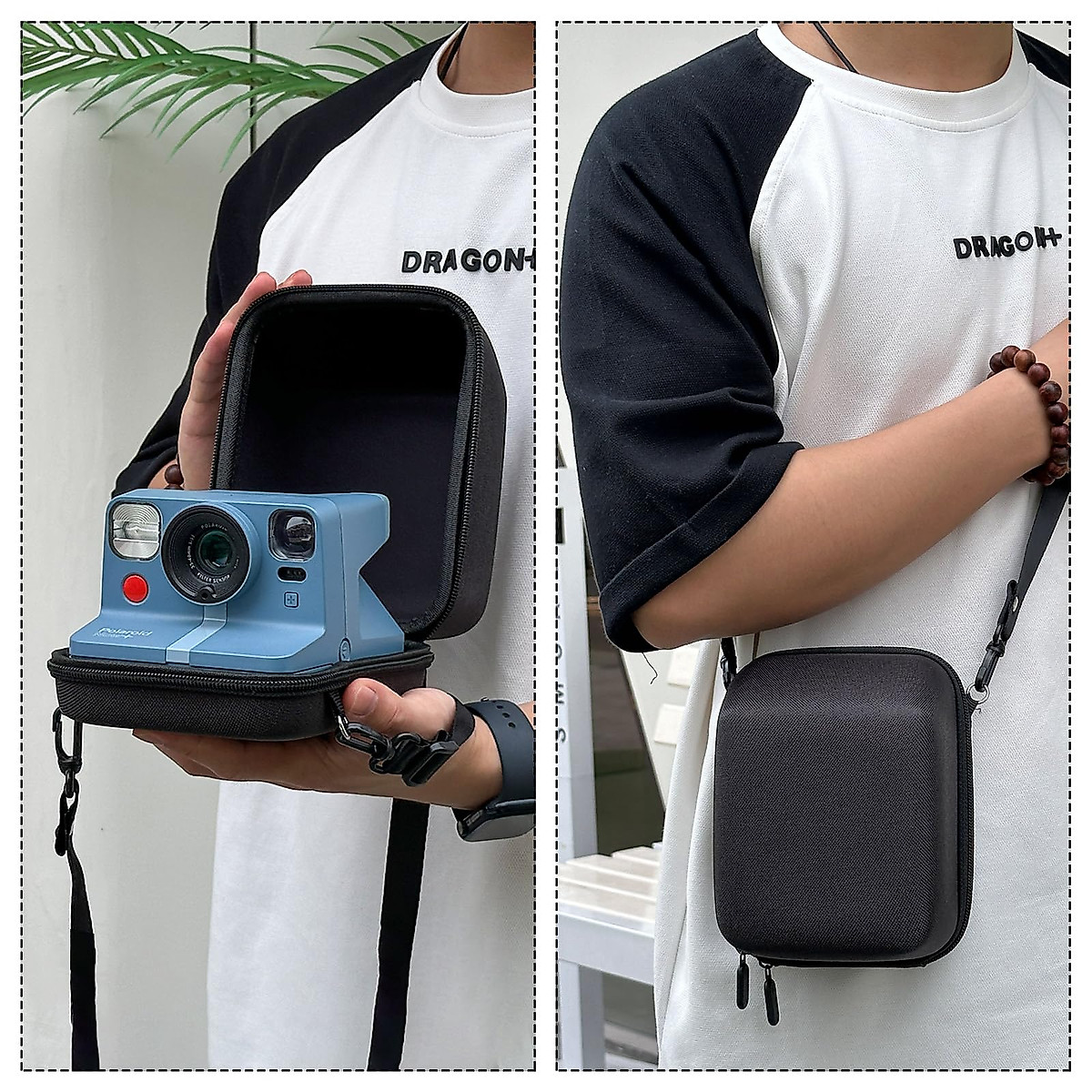 WOGOZAN Protective Case for Polaroid OneStep, OneStep+, Onestep 2,Now, Now+ Gen 2, I-Type Instant Film Camera - Hard Shell Camera Case with Adjustable Shoulder Strap （Black）(No Camera)