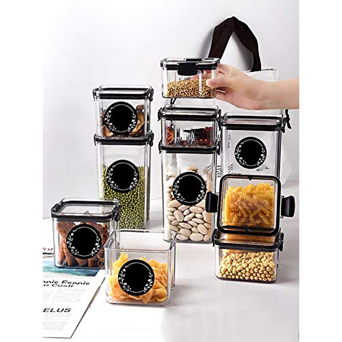 250 pcs Round Chalkboard Stickers Kitchen Pantry Labels Black Garland Board Labels Spice Jars Labels for Canning,Bins,Containers,Mason Jars 2 inch Waterproof Chalkboard Kitchen Labels