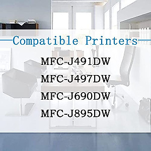C P 8-Pack ColorPrint Compatible LC3013 Ink Cartridge High Yield for Brother LC3013XL LC-3013 XL LC3011 LC3011XL Work with MFC-J690DW MFC-J895DW MFC-J491DW MFC-J497DW Printer (2BK, 2C, 2M, 2Y), Cyan