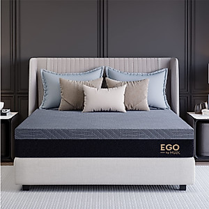 MLILY EGO Copper Twin Memory Foam Mattress 10 Inch, Copper Gel Infused Mattress Bed in A Box CertiPUR-US Certified Made in USA, Medium, 38”x75”x10”, Darkgray