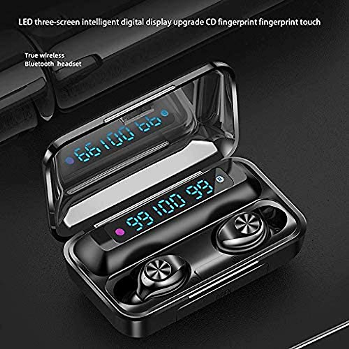 TBIIEXFL Headset Touch Function with Charging Box Stereo Headphones in-Ear Built-in Microphone Headphones Sports Subwoofer