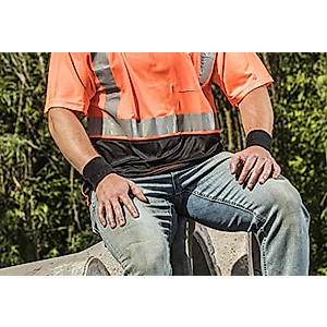 Ergodyne unisex adult Wrist Terry Cloth Sweatband, Black, Pair US