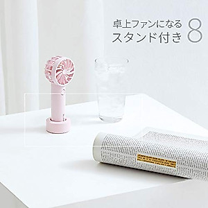 Minihead Fan Pro (Pink) - Mini Handheld Fan, 24-Hour Battery, lightweight 0.22lbs(99g), Pocket-Sized, Strong Airflow, Must-Have Item For Summer, Turbo Mode + 3 Wind Settings