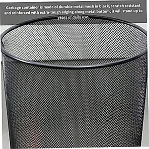 KUYYFDS Metal Waste Bin Mesh Trash Can Waste Paper Basket for Bedrooms Kitchens Bathrooms Office Paper Bins
