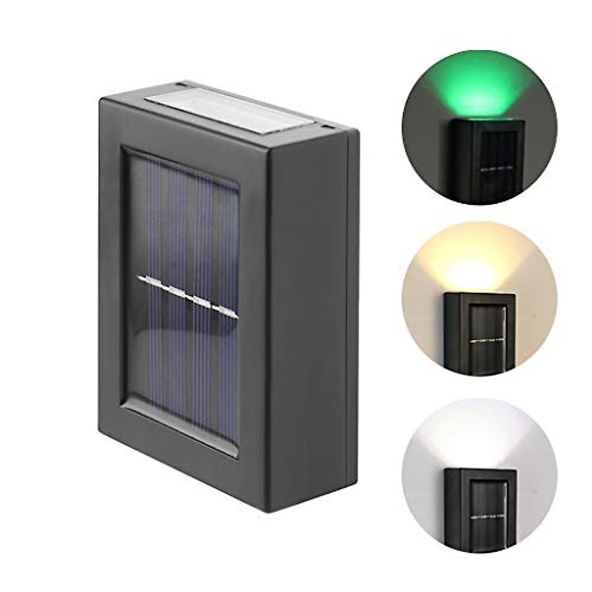 Vxkbiixxcs-o Garden Light, Square Solar Power Garden Light Patio Waterproof Wall Fence Lamp Home Decoration Warm Light