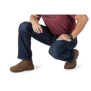 5.11 Tactical Men's Defender-Flex Straight Jeans, Mechanical Stretch Fabric, Classic Pockets, Style 74477, Stone Wash Indigo, 32W X 34L