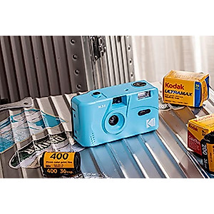 Kodak M35 35mm Film Camera, Reusable, Focus Free, Easy to Use, Build in Flash and Compatible with 35mm Color Negative or B/W Film (Film and AAA Battery NOT Included) (Cerulean Blue)