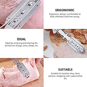 DOITOOL Pig Hair Scraper Kitchen Meat Pork Hair Blade Remover Food Processing Hair Shaver Gadget for Home Kitchen (Without Blade)