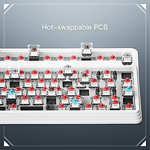 iQunix L80 Gaming Keyboard, 2.4G Wireless Mechanical Keyboard with Cherry MX Brown Switch, Compact 83 Keys RGB LED Backlit Hot Swappable Keyboard for Windows/Mac/Android/iOS