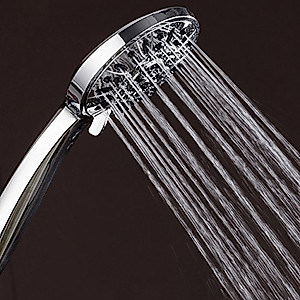 AquaDance 3316 High Pressure 6-Setting 4" Chrome Face Hand Held Head with Hose for The Ultimate Shower Experience Officially Independently Tested to Meet Strict US Quality & Performance Standards