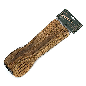 Lipper International 826 Bamboo Wood Kitchen Tools in Mesh Bag, 6-Piece Set