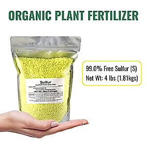 DL Wholesale Sulfur Bag 4lb Organic Plant Fertilizer, Garden Planting Soil Food for Vegetable Garden, Succulents, OMRI Certified