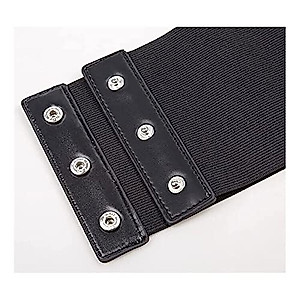 Black Lace-up Cinch Belt Tied Corset Elastic Waist Belt for Women Girls