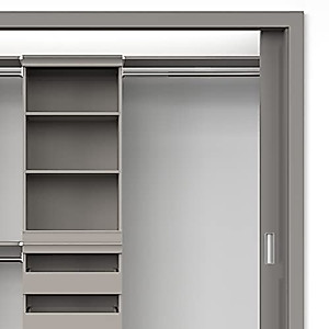 ClosetMaid Modular Storage Shelf and Hang Rod Kit, Taupe