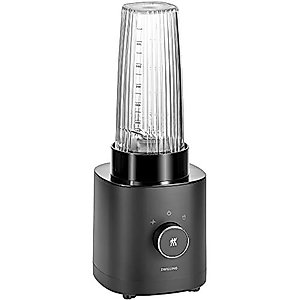 ZWILLING Enfinigy Personal Blender, Piranha Teeth Cross Blade for Ultimate Blending, Smoothies, Shakes and More, 20 fl oz Breakproof Travel Cup with Lid, BPA Free, Black