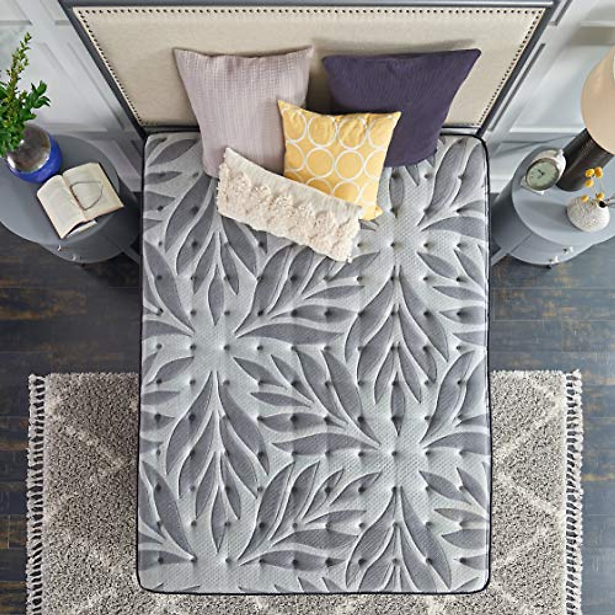 Sealy Posturepedic Plus, Euro Pillow Top 14 Plush Soft Mattress with Surface-Guard and 5-Inch Foundation, Queen, Grey