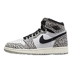 Jordan Nike Air 1 Retro High OG Tech Grey/Muslin-Black-White FD1437-052 6Y