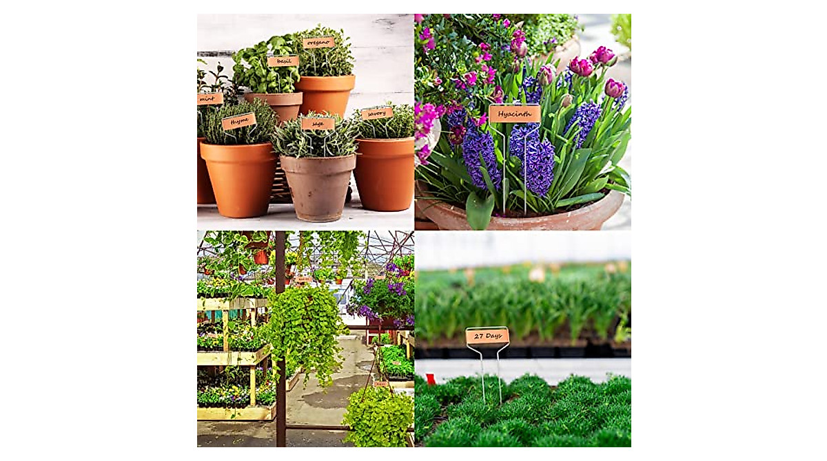 100 Metal Garden Plant Labels - Weatherproof & Reusable