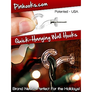 Pinhooks Push Pin Wall Hook - Klear Kindness (Transparent) - 40-Count