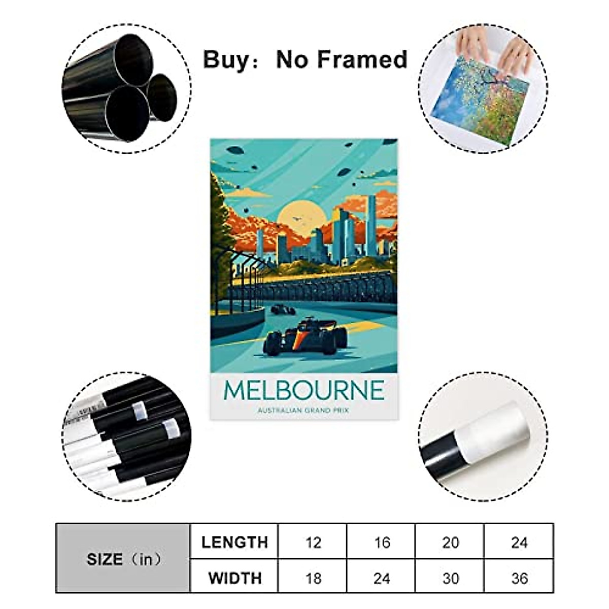 ERWYN Mclaren poster Formular One Poster F1 Walls Canvas Car Posters Wall Art Canvas For Boys Room Vintage Unframe-style 16x24inch(40x60cm)