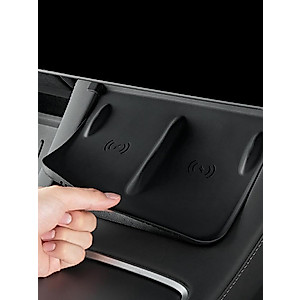 Tinlucys Center Console Wireless Charging Mat Designed for Tesla Model 3/Y 2021-2024,Center Console Interior Accessories for Tesla model 3/Y Black