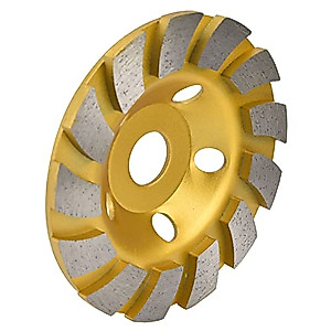 Concrete Grinding Wheel,Diamond Grinding Wheel Turbo Diamond Segments Cup Disc Fast Cutting for Masonry Grinder (125mm)