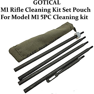 GOTICAL Combo of 5 Items - M1 Garand Receiver Insert, Cleaning Kit, Gun Cleaning Patches, Cotton Swabs, & Wrench, Safety and Maintenance, Durable Material