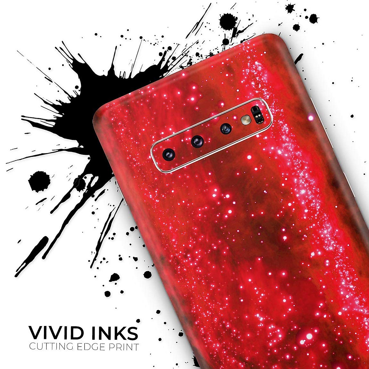 DesignSkinz Glowing Bright Red Orbs of Light Protective Vinyl Decal Wrap Skin Cover Compatible with The Samsung Galaxy S20 (Screen Trim & Back Glass Skin)