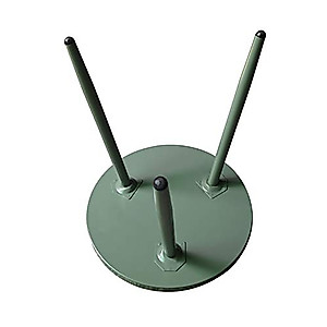 Kings Brand Furniture – Round Metal Side End Table, Nightstand Accent Table, Pedestal Plant Stand for Bedroom Living Room, Green