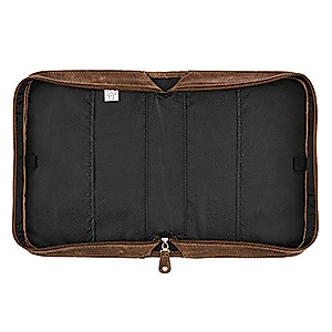 Christian Art Gifts Men's Classic Bible Cover Trust in The Lord Proverbs 3:5, Brown Faux Leather, Large