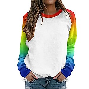 FAMOORE womens 3 piece short set outfits Love Heart Graphic Baseball T-Shirt Women Valentine's Day Color Block Shirt Splici