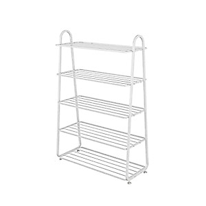 Shoe Rack Shoe Shelf Stackable Shoe Rack Five-Layer Shoe Rack Floor Standing Shoe Shelf Wrought Iron Shoe Storage Rack Entryway Living Room Bedroom Hallway Shoe Storage Organizer Shoe Bench Stackable