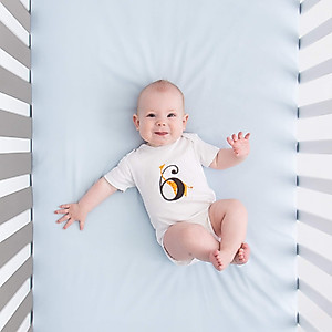 JumpOff Jo - Seize The Moment Baby Milestone Onesies, 1 Through 12 Bodysuit Set With Numbers, Newborn Essentials (Giraffe)