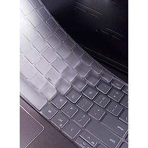 Silicone Keyboard Skin Compatible for 2021 Dell Inspiron 16 Plus 7610, Dell Inspiron 15 5510 5515 5518 3510 3511, Dell Latitude 3520 15.6 inch Laptop (Not Compatible Dell Gaming G15-5510/5515) （Black）