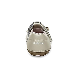 Stride rite Baby Girls SM Janna Mary Jane Flat, Champagne, 3 Infant