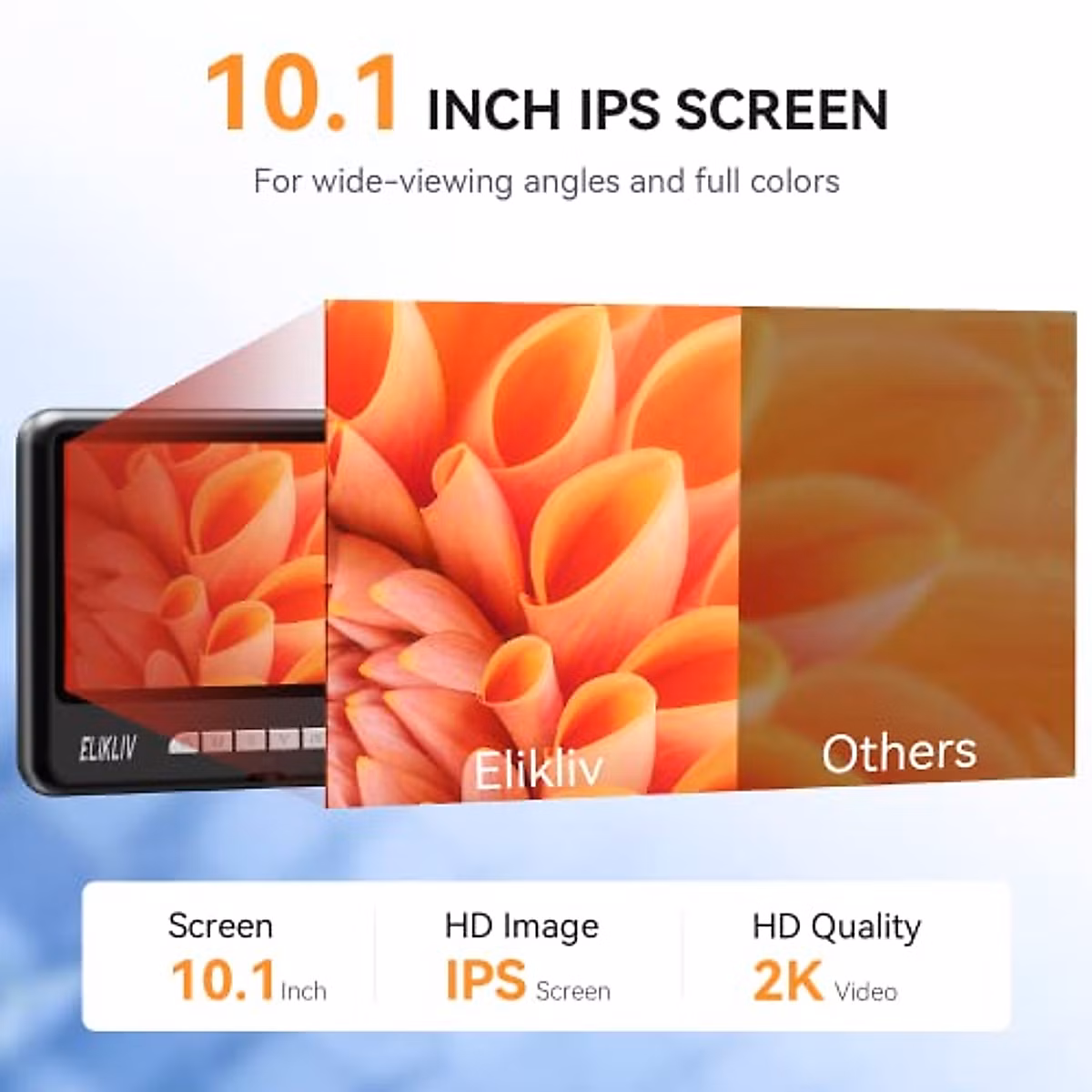 Elikliv EDM402 Max 10.1" HDMI Digital Microscope 1200X with 2K IPS Screen, 24MP LCD Digital Microscope with 64GB TF Card, Bottom Transmitted Light, 10" Long Stand for Entire Coin, PC/TV Compatible