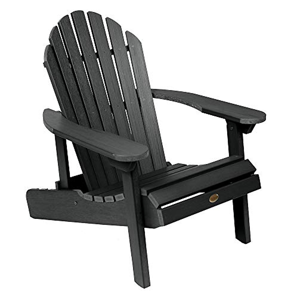 Highwood AD-CHL1-BKE Hamilton Made in the USA Adirondack Chair, Adult Size, Black