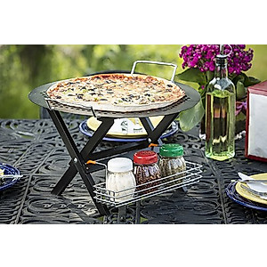TableCraft BBQ Round Pizza Grilling Tray, Medium,Steel