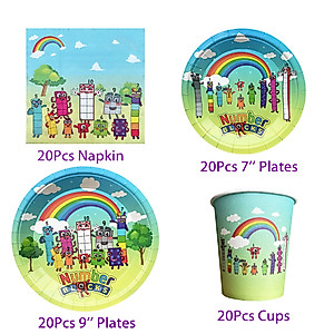 Win3terz Party Supplies Include Spoons Fork Knife napkins Plates Cake Toppers Banners Balloons Tablecloth for Children Party Supplie Serve 20 Guests
