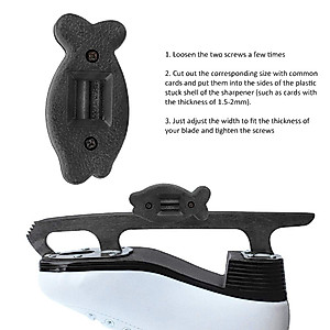 RiToEasysports Ice Skate Edge Blade Sharpener Ball Knife Skate Sharpener Grindstone Grinding Tool(Black) Ski