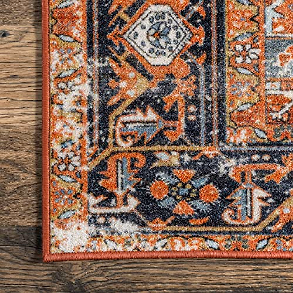 nuLOOM Florence Vintage Persian Runner Rug, 2' 6" x 6', Rust