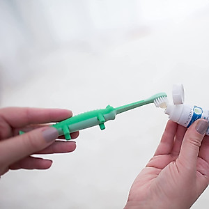 Dr. Brown's ToothScrubber Toddler Toothbrush, Monster and Crocodile, 2-Pack