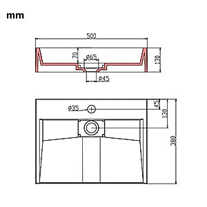 Wash Basin 19.7"x15"x5.1" Mineral Cast/Marble Cast White,Mineral Cast Vessel Sink: Chic and Timeless for Bathrooms and More Bath Fixtures，Bathroom Sinks